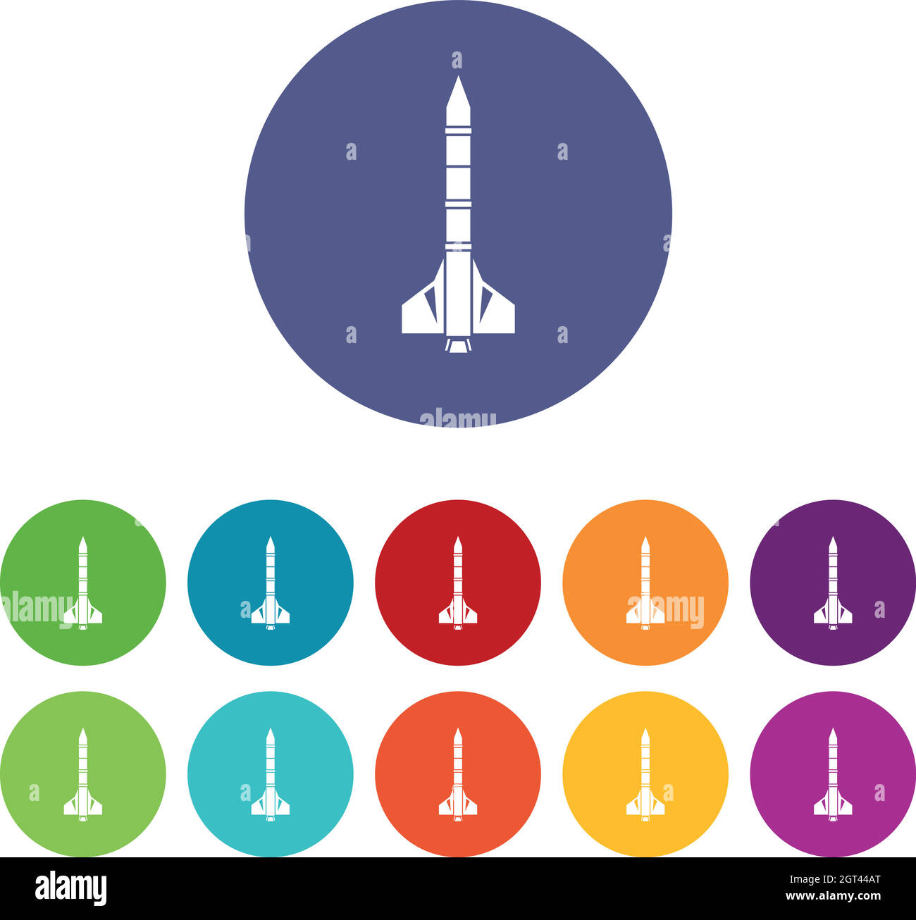 Atomic rocket set icons Stock Vector Image & Art - Alamy