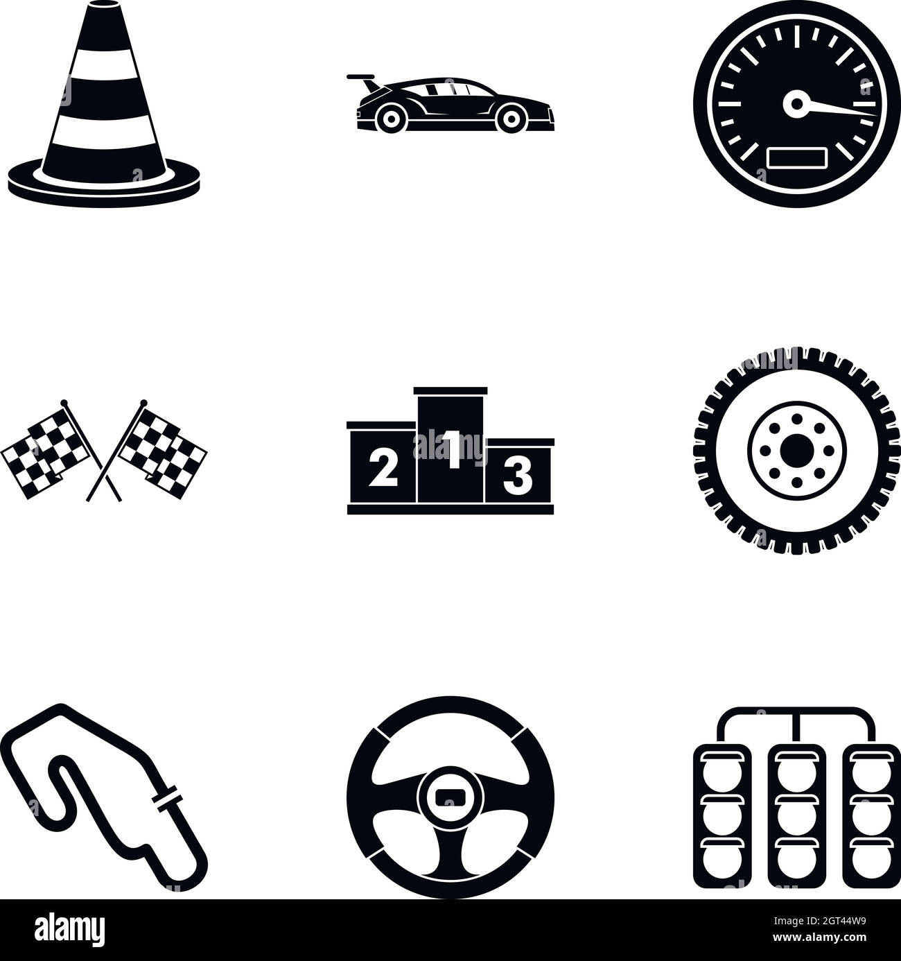 Race cars icons set, simple style Stock Vector Image & Art - Alamy