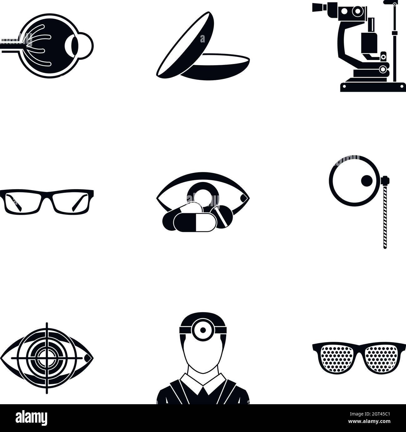 Vision icons set, simple style Stock Vector Image & Art - Alamy
