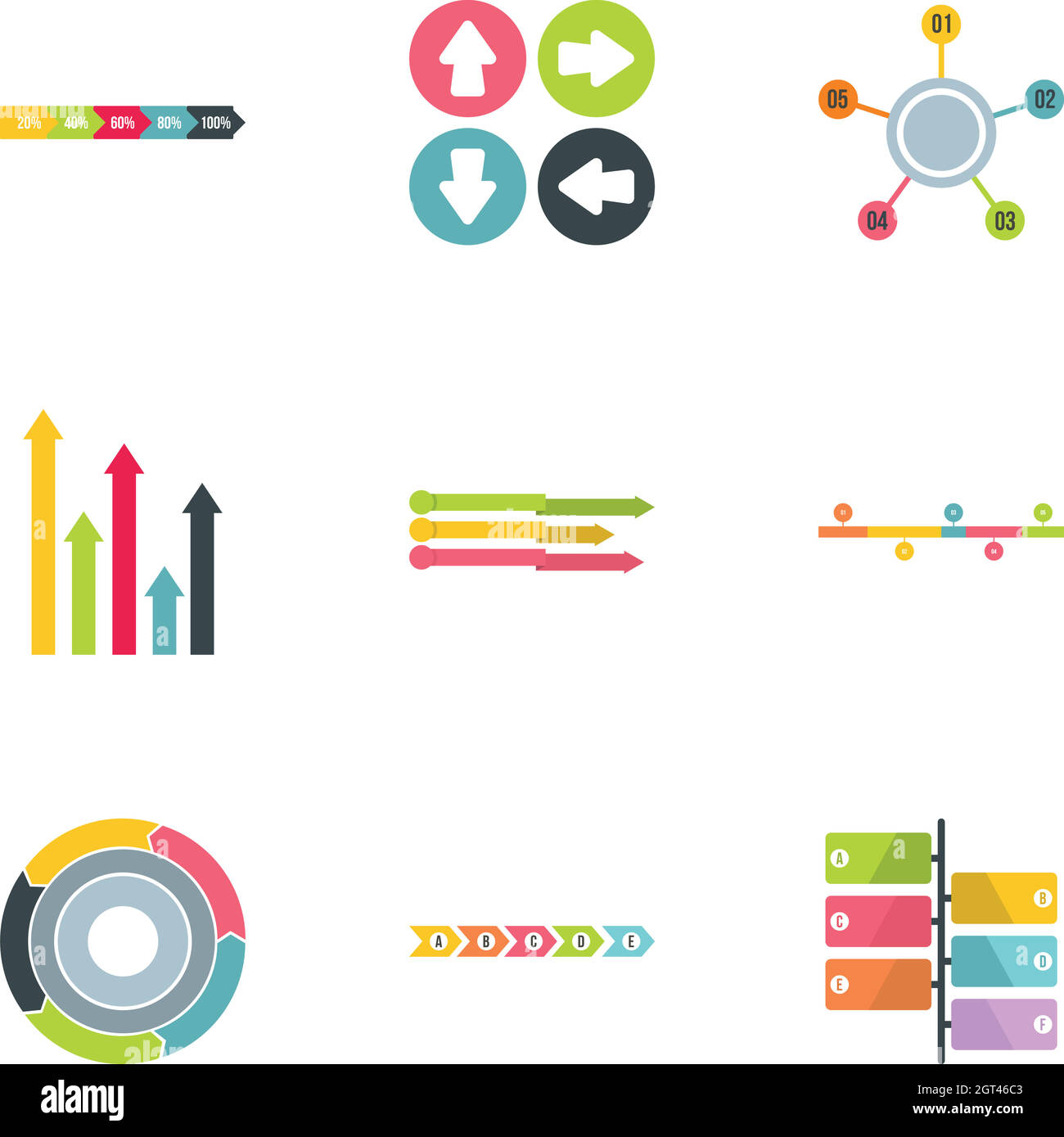Analytics icons set, flat style Stock Vector Image & Art - Alamy