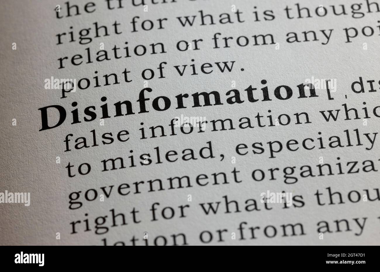 Fake Dictionary word, Dictionary definition of disinformation Stock ...