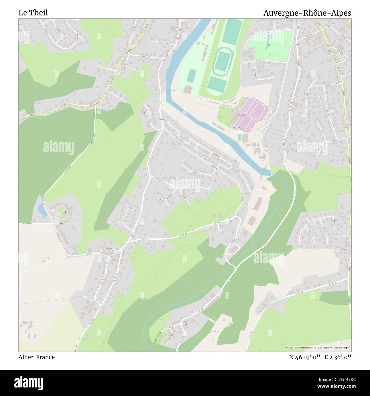 Map of allier hi-res stock photography and images - Alamy