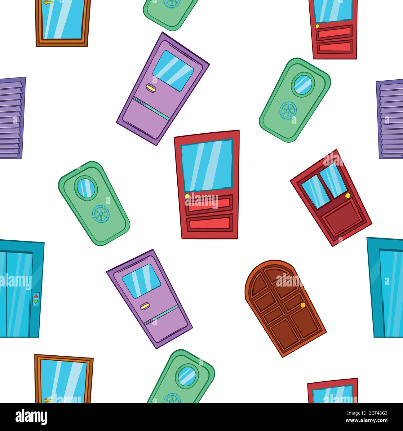 The open door cartoon Cut Out Stock Images & Pictures - Alamy