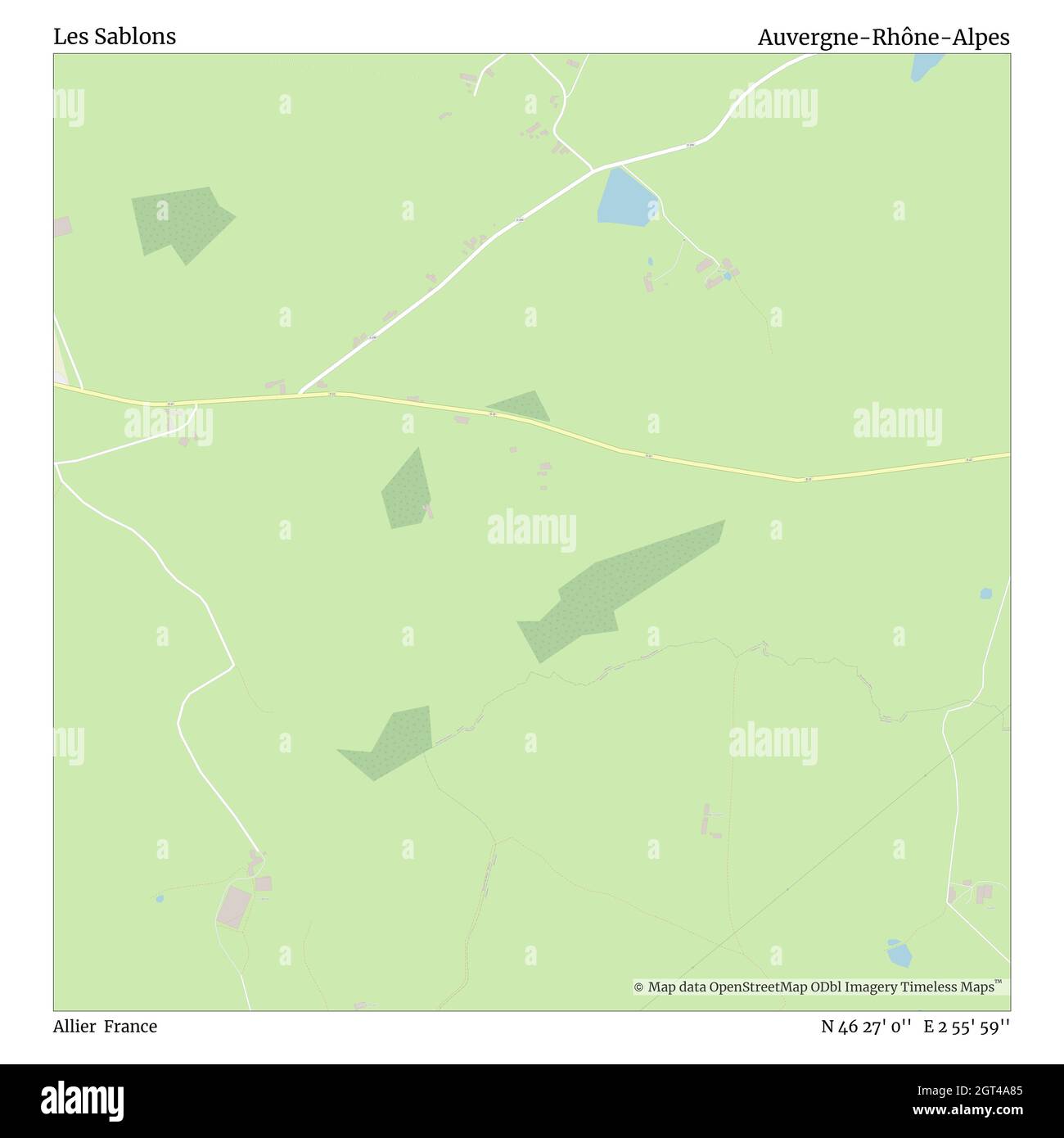 Les Sablons, Allier, France, Auvergne-Rhône-Alpes, N 46 27' 0'', E 2 55 ...