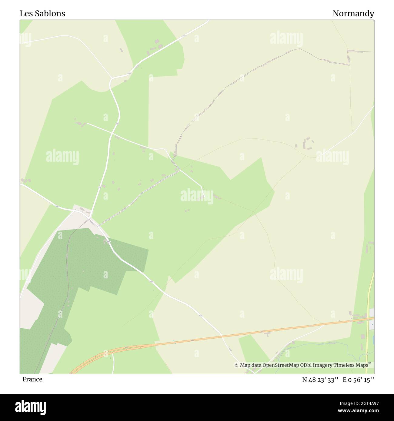 Les Sablons, , France, Normandy, N 48 23' 33'', E 0 56' 15'', map ...