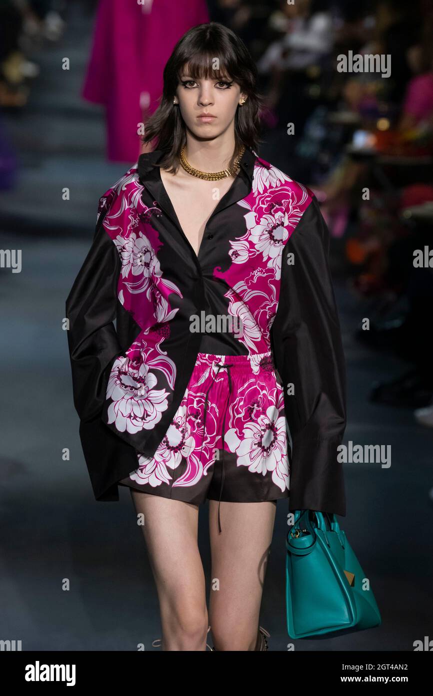 VALENTINO SS22 runway during Paris Fashion Week - Paris, France. 01/10 ...
