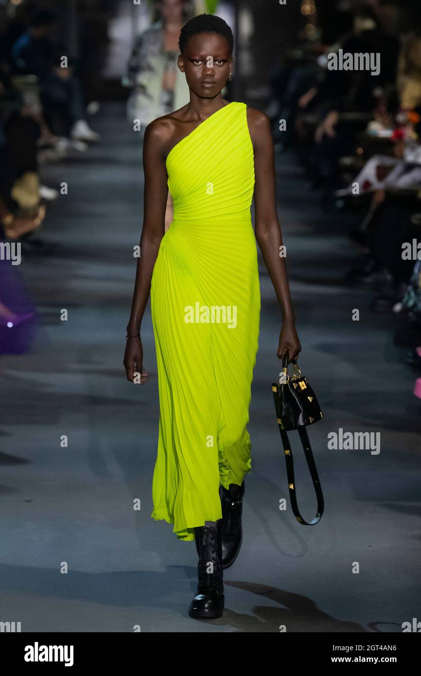 VALENTINO SS22 runway during Paris Fashion Week - Paris, France. 01/10 ...