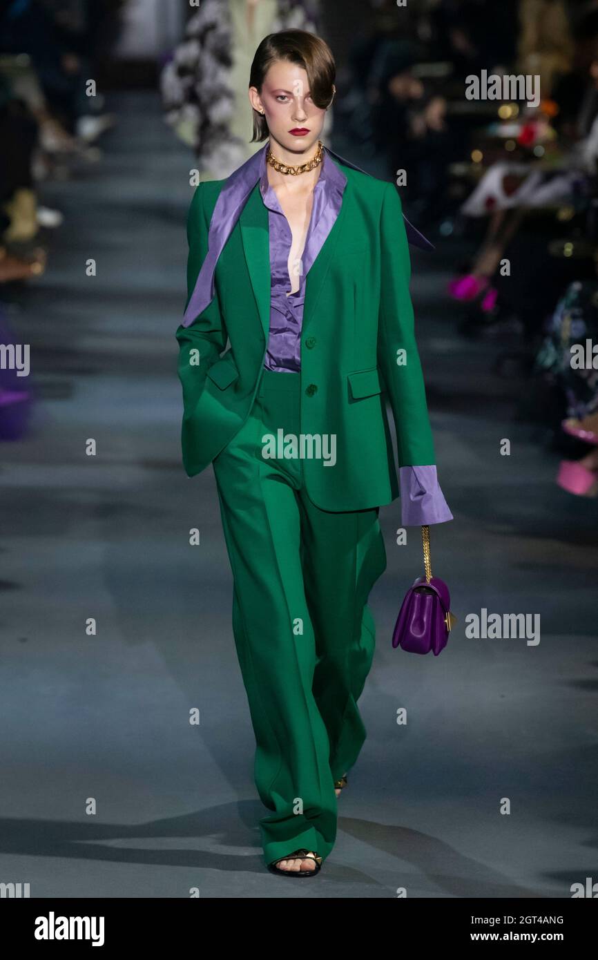 VALENTINO SS22 runway during Paris Fashion Week - Paris, France. 01/10 ...