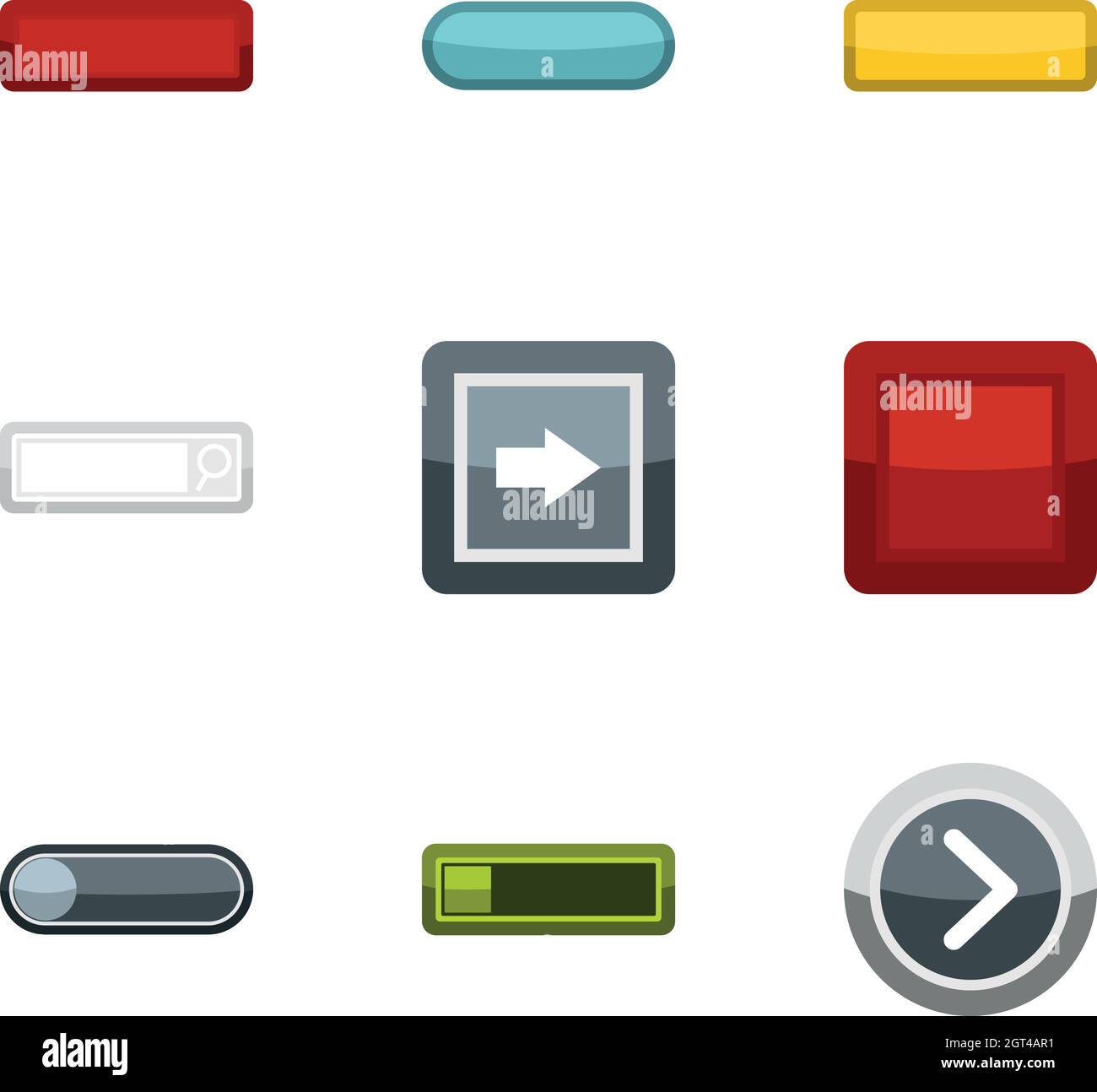 On off buttons icons set, flat style Stock Vector Image & Art - Alamy