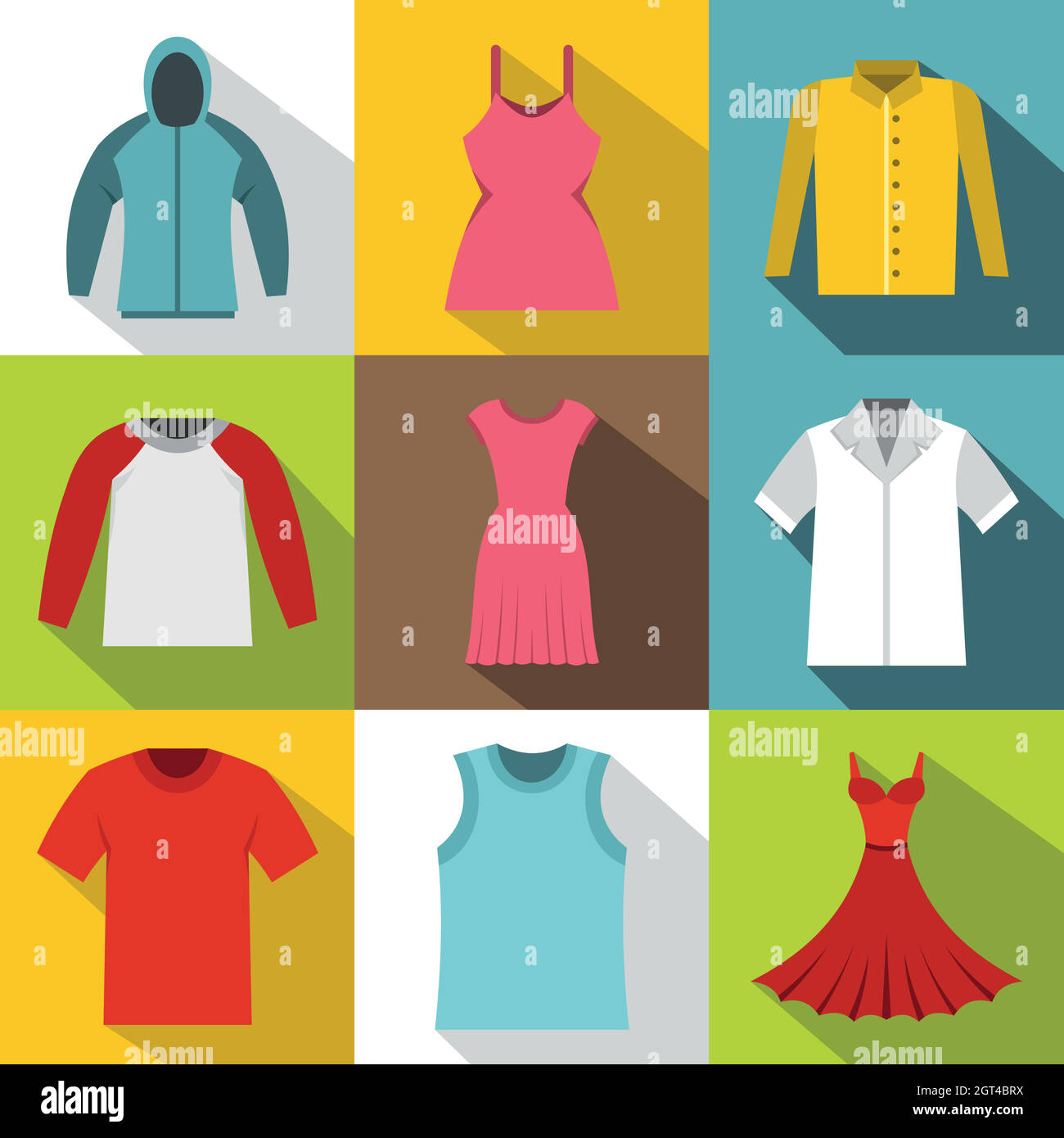 Vector clothing icons hi-res stock photography and images - Alamy