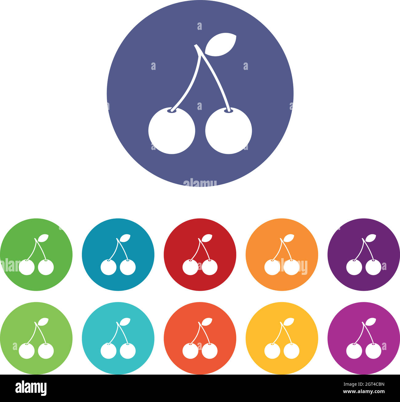 Cherry Plant Fruit Stock Vector Images - Alamy