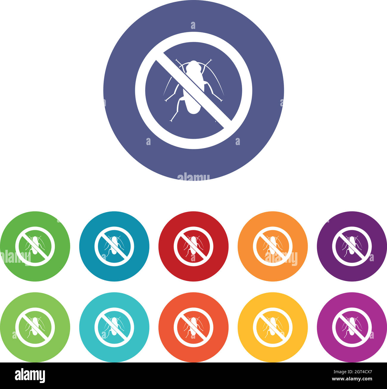 No cockroach sign set icons Stock Vector Image & Art - Alamy