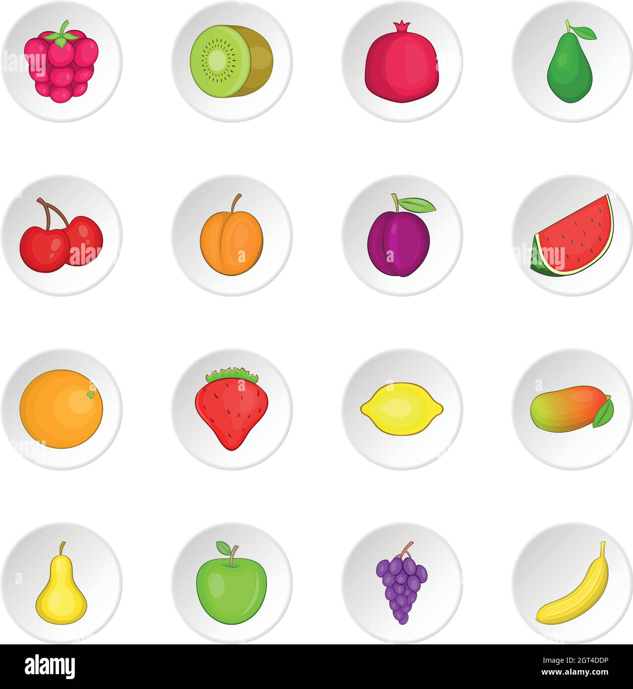 Fruit icons set Stock Vector Image & Art - Alamy