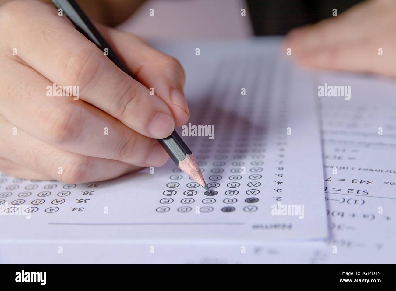 Examination answer sheets hi-res stock photography and images - Alamy