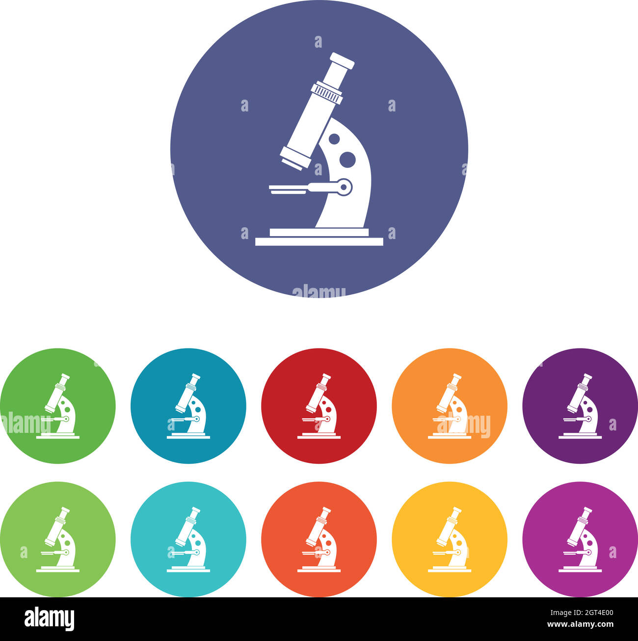 Microscope set icons Stock Vector Image & Art - Alamy