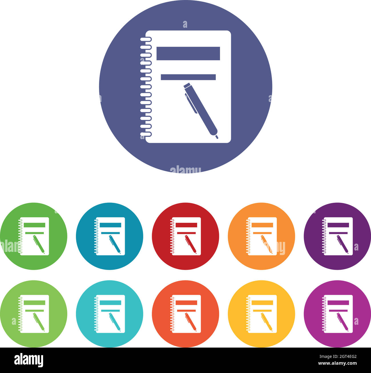 Notebook page desk Stock Vector Images - Alamy