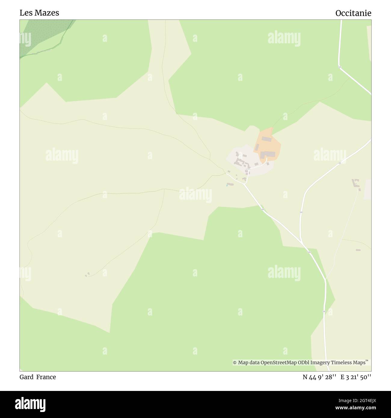 Les Mazes, Gard, France, Occitanie, N 44 9' 28'', E 3 21' 50'', map ...