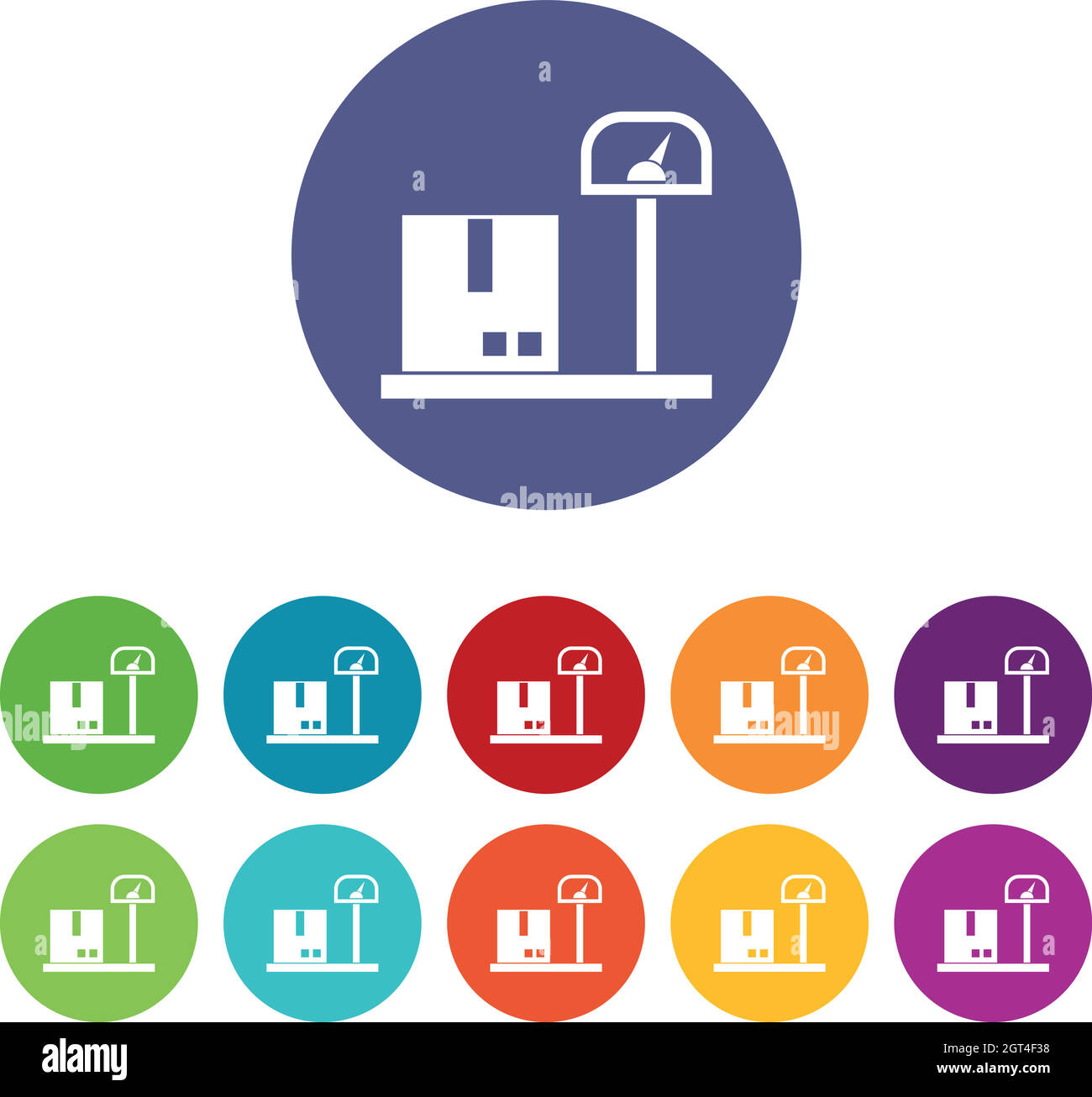 Scales for cargo set icons Stock Vector Image & Art - Alamy