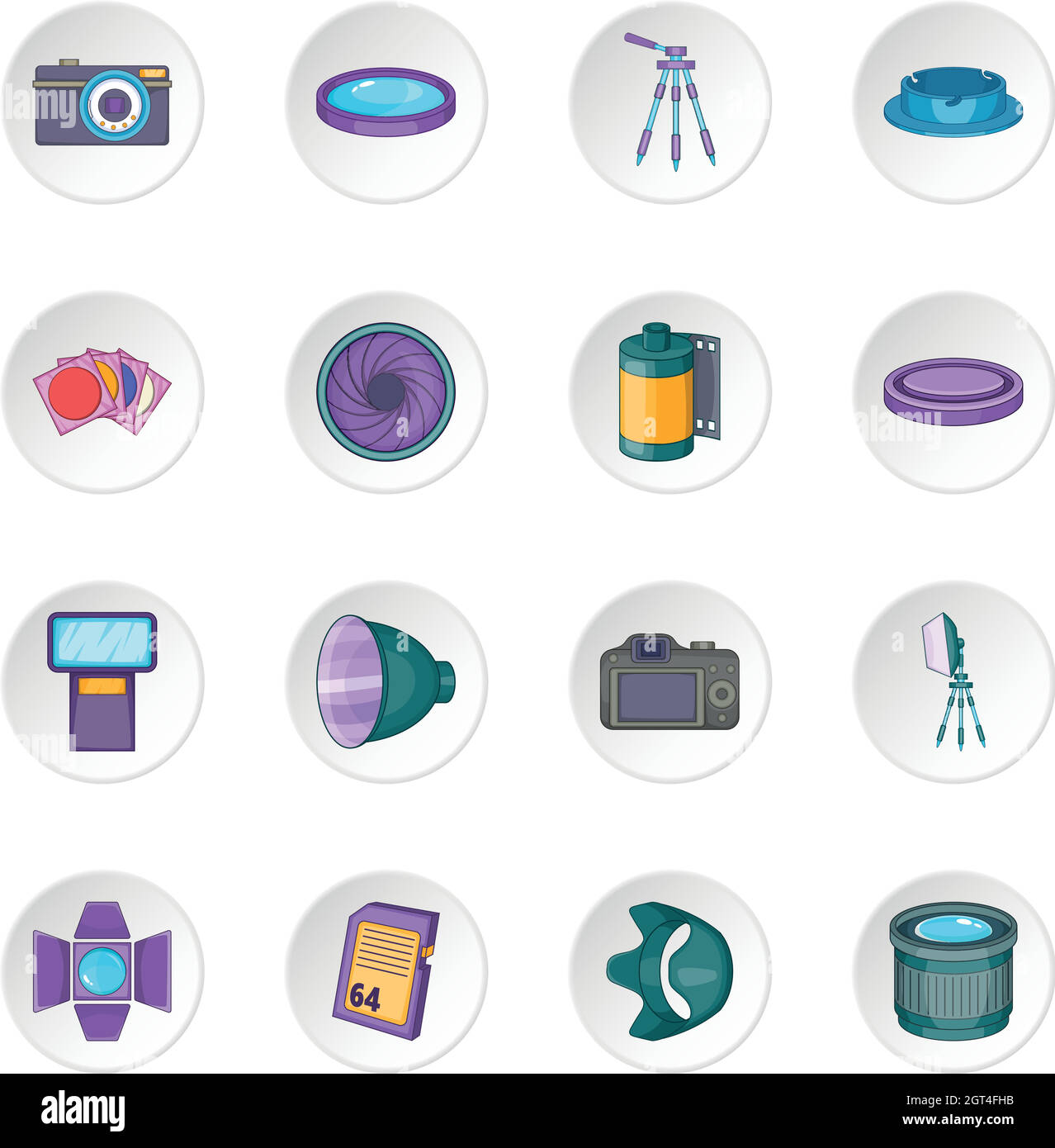 Photo studio icons set Stock Vector Image & Art - Alamy