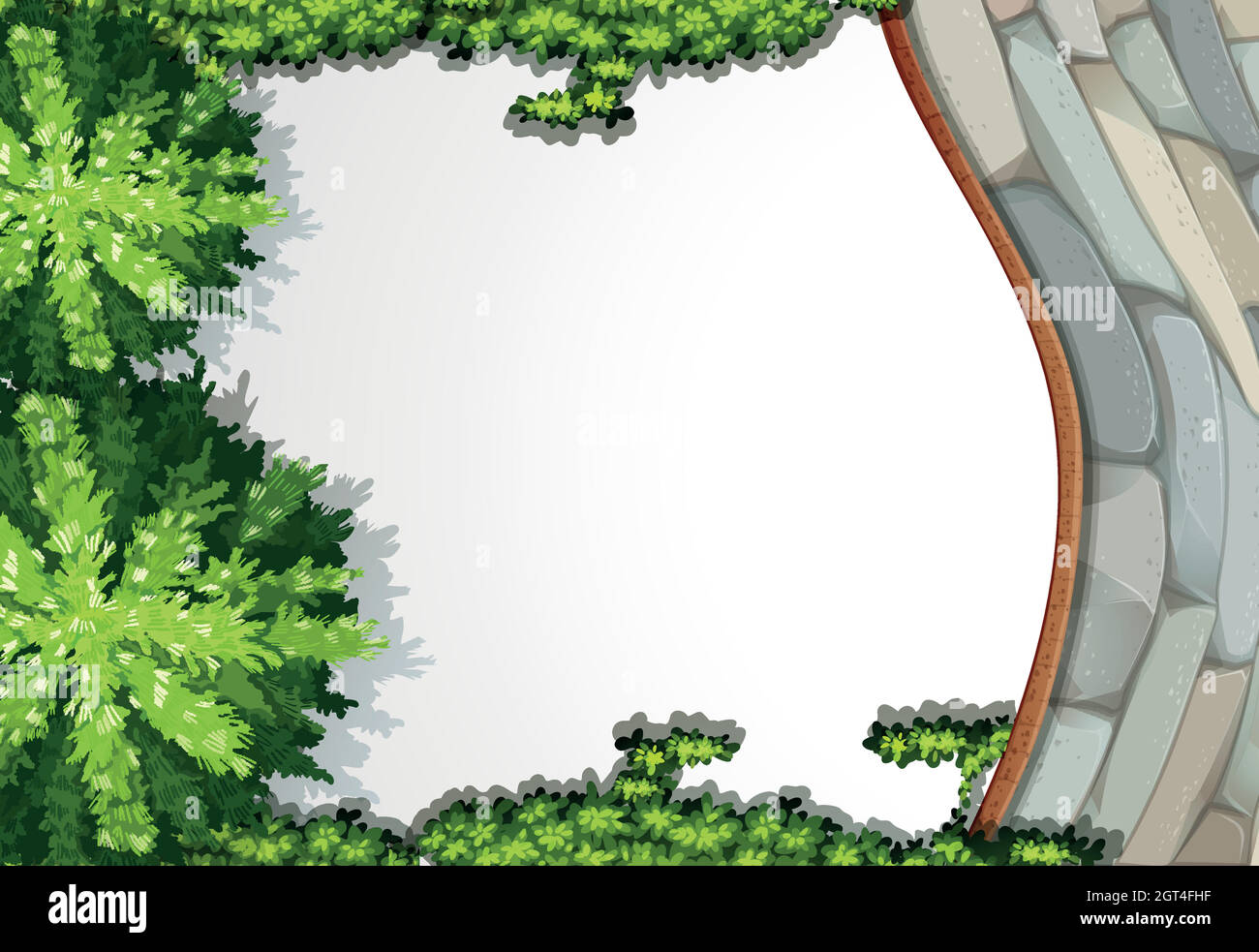 Aerial view on blank nature frame template Stock Vector Image & Art - Alamy