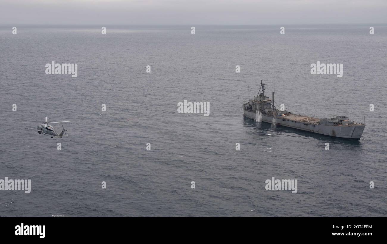 EASTERN PACIFIC OCEAN (Sept. 30, 2021) An MH-60R Sea Hawk assigned to ...