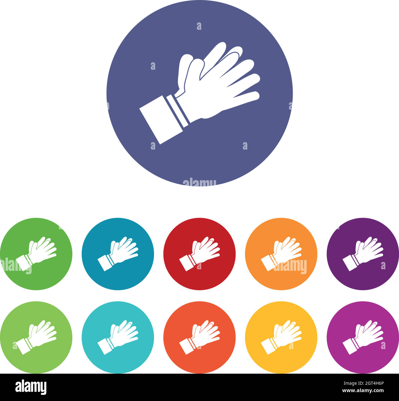 Clapping applauding hands set icons Stock Vector Image & Art - Alamy