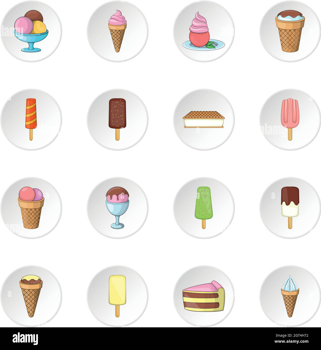 Ice cream icons set Stock Vector Image & Art - Alamy