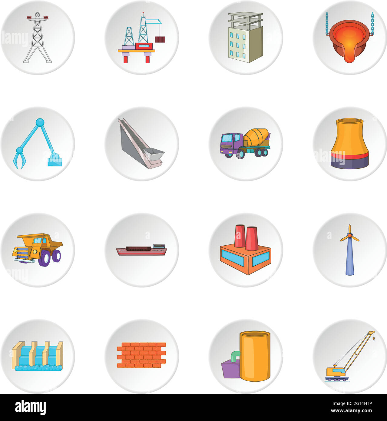 Industry icons set Stock Vector Image & Art - Alamy