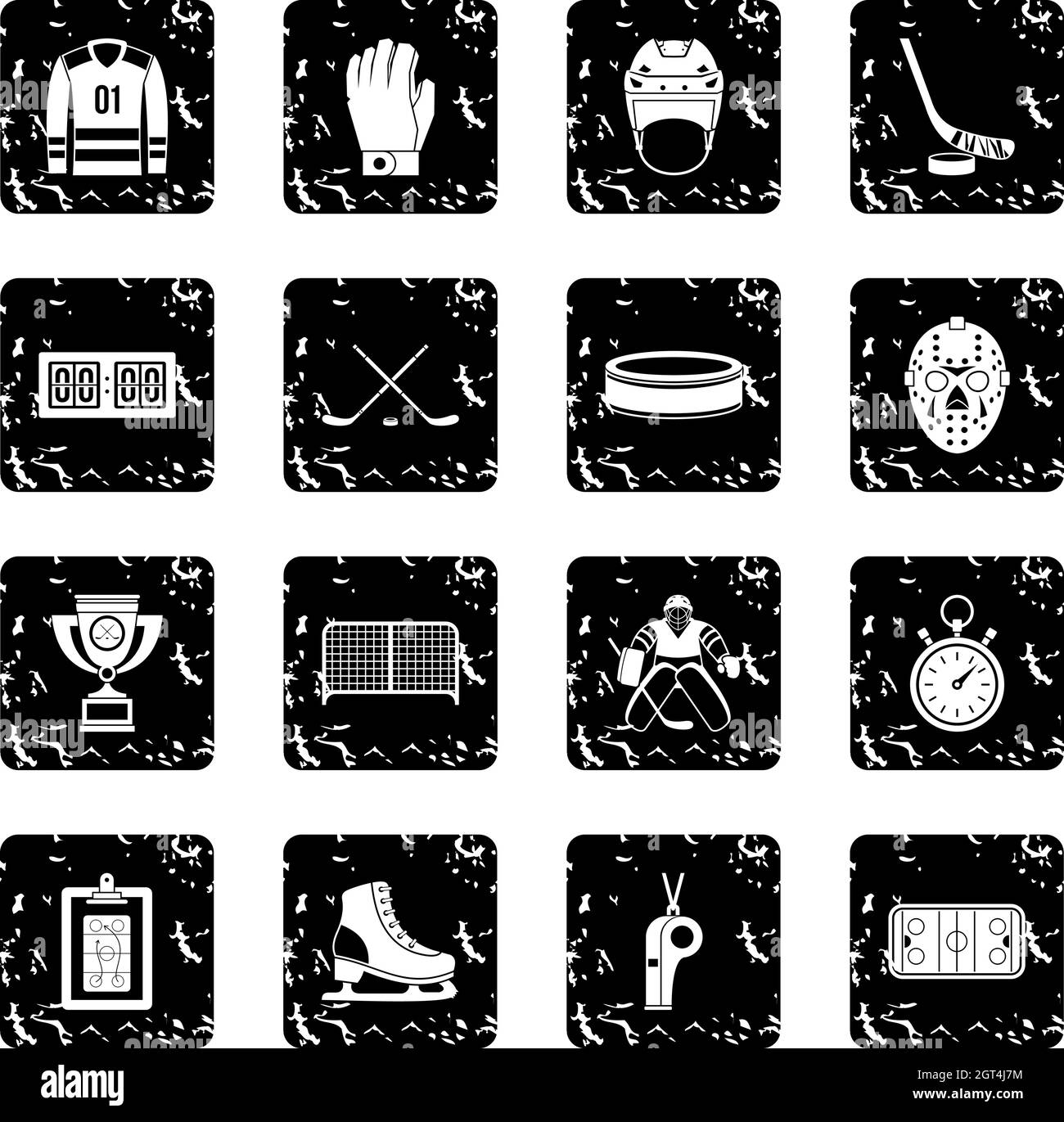 Hockey icons set Stock Vector Image & Art - Alamy