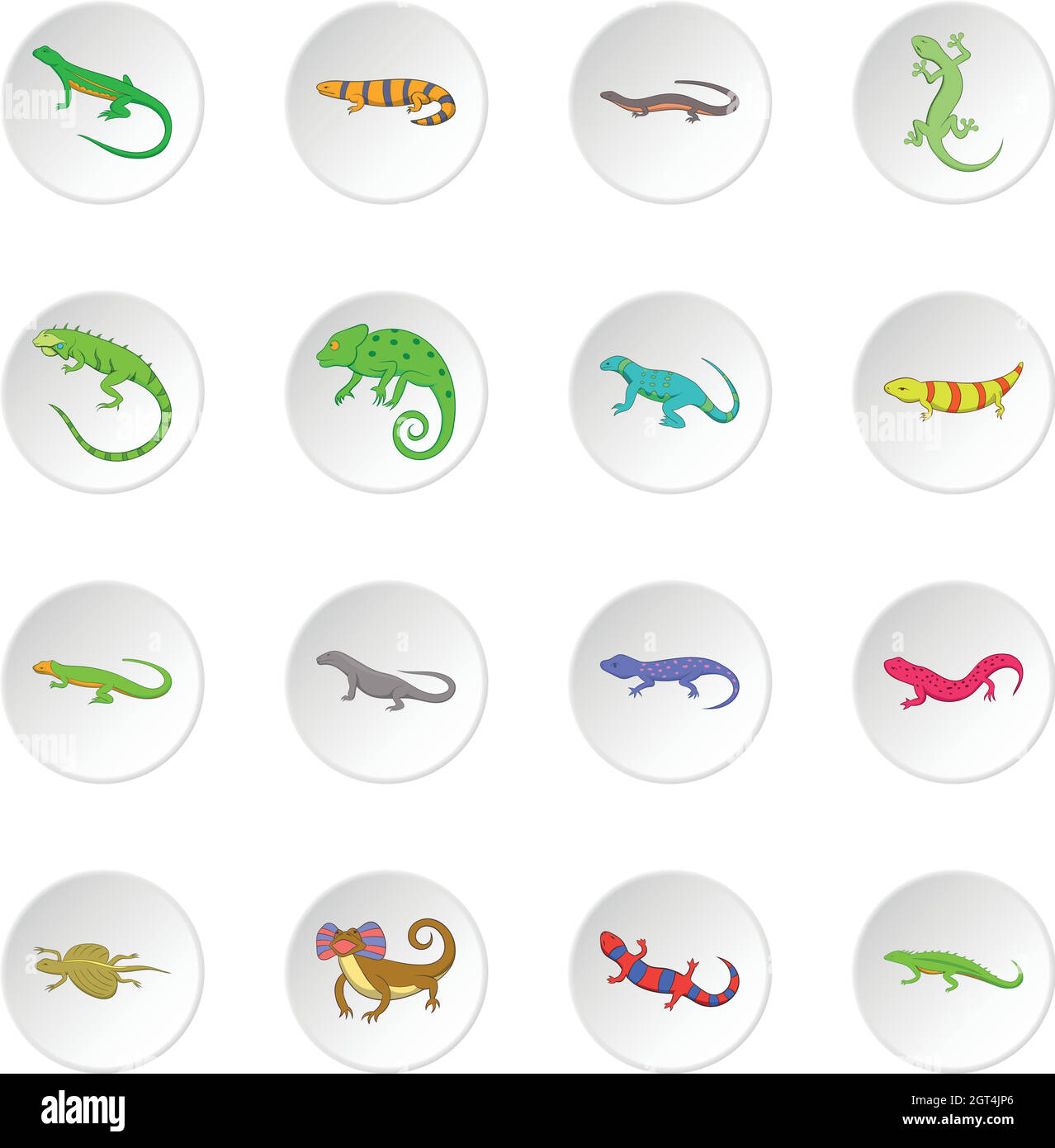Lizard icons set Stock Vector Image & Art - Alamy