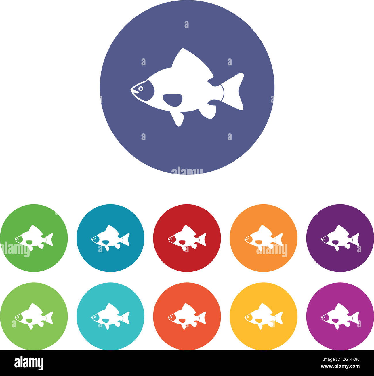 Fish set icons Stock Vector Image & Art - Alamy