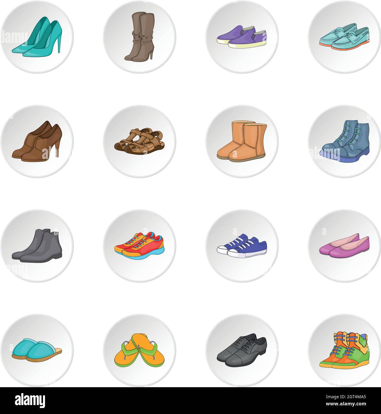 Shoe icons set Stock Vector Image & Art - Alamy