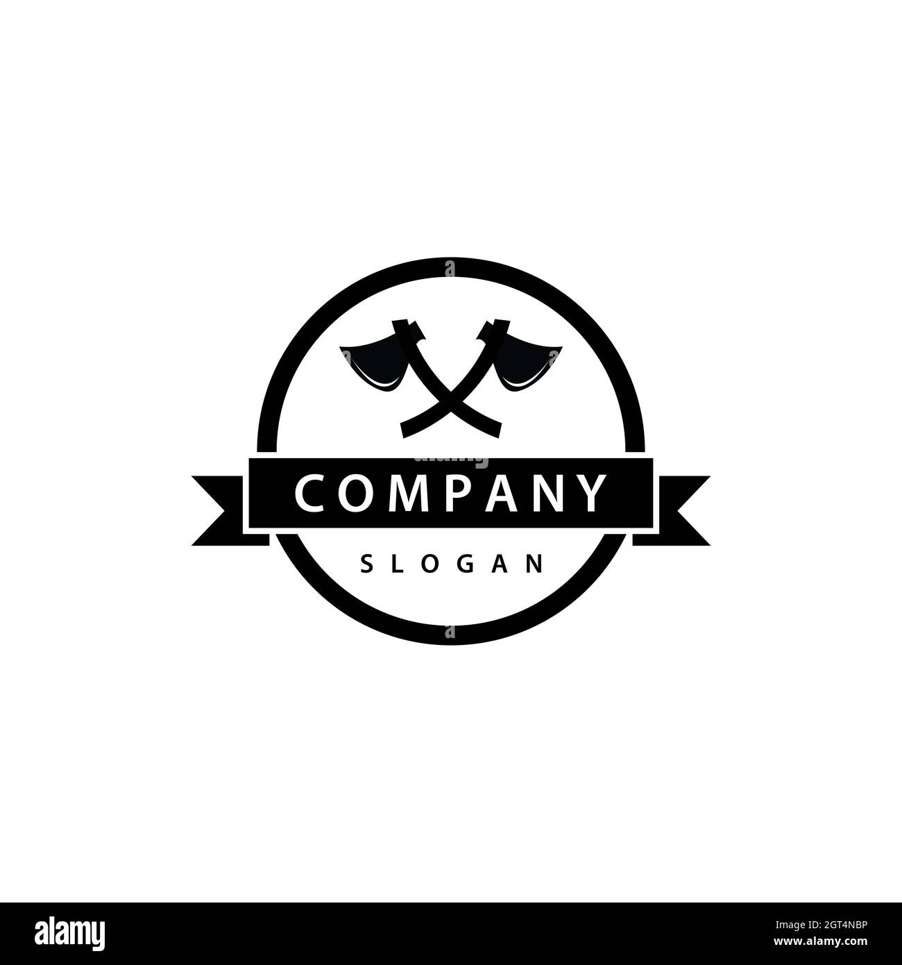 Axe logo design hi-res stock photography and images - Alamy