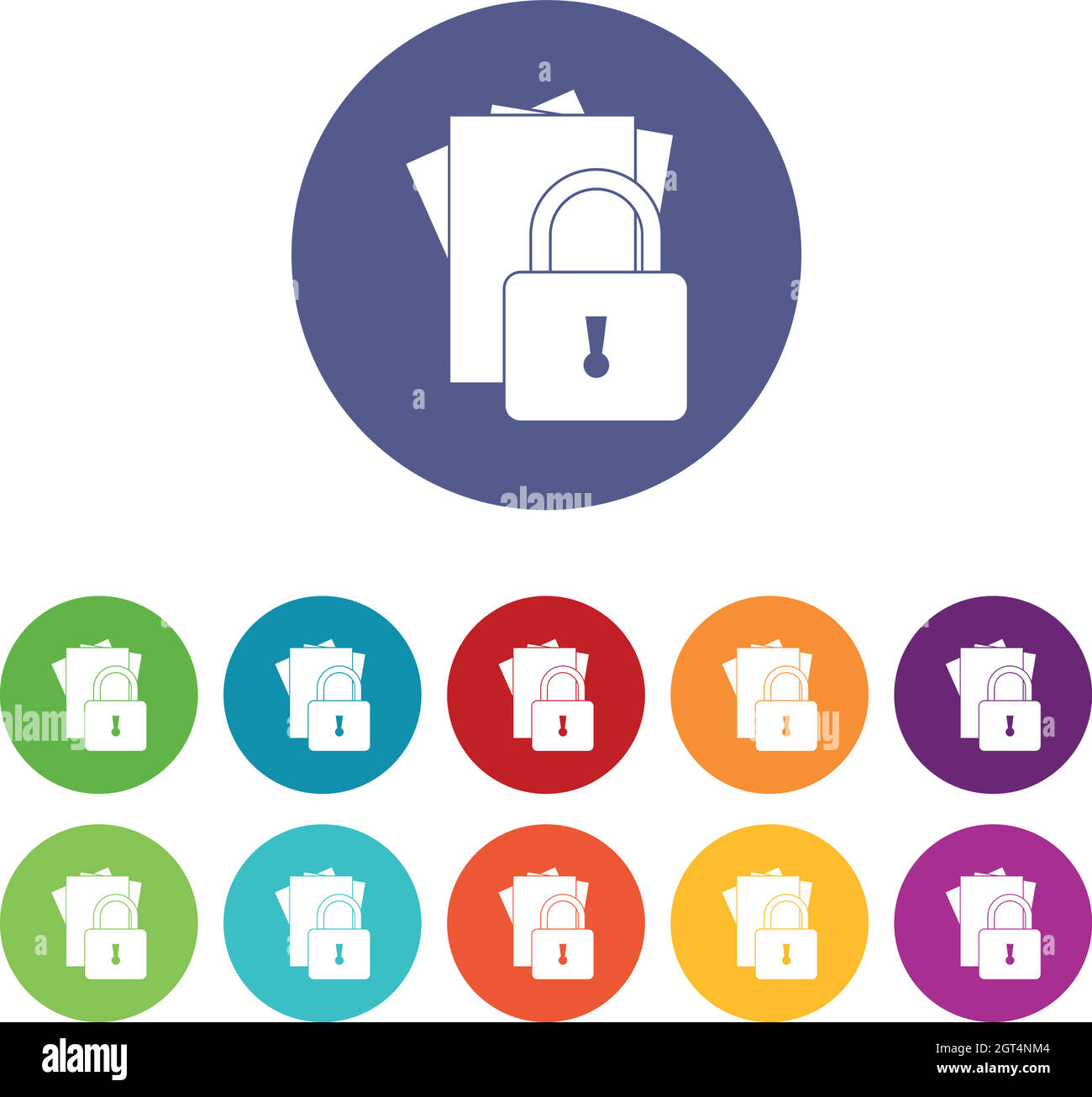 Padlock folder information security Stock Vector Images - Alamy