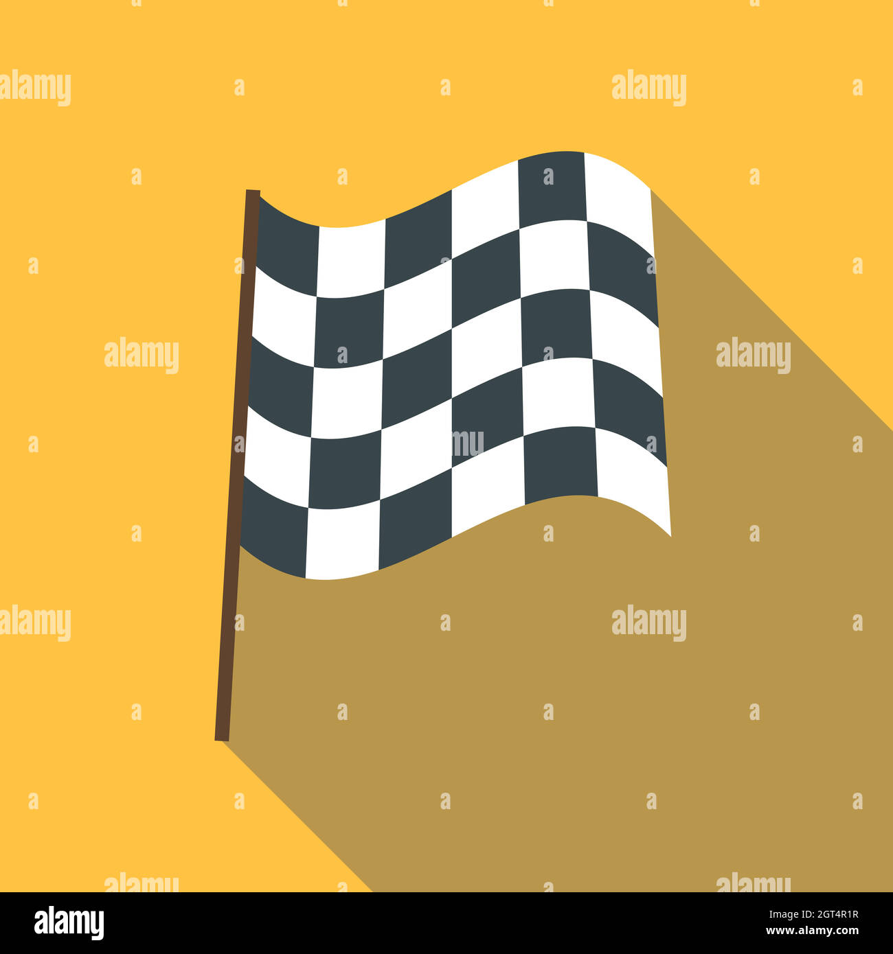 Racing flag flat illustration hi-res stock photography and images - Alamy
