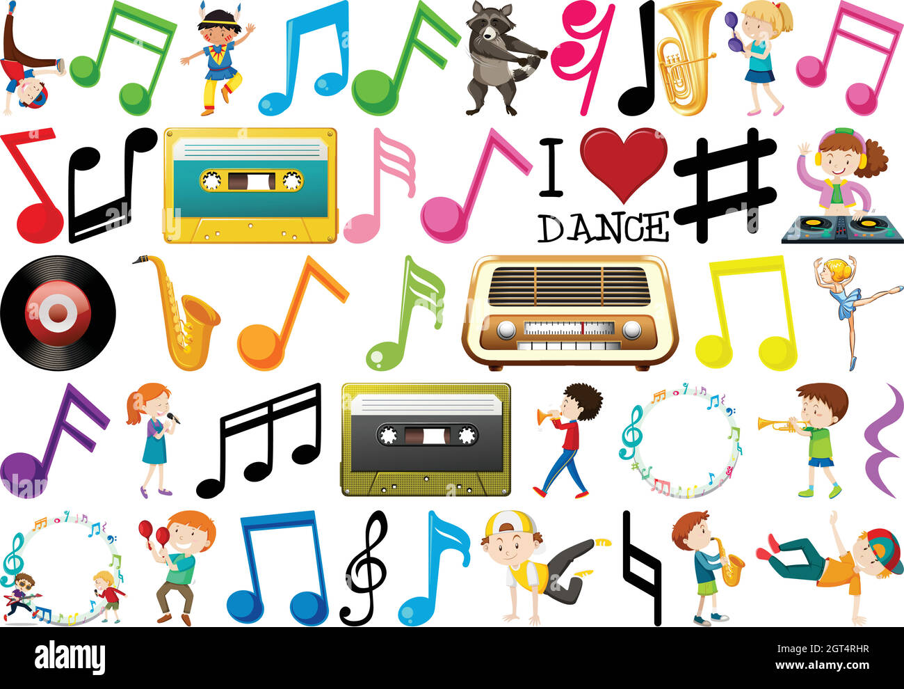 Set of music element Stock Vector Image & Art - Alamy