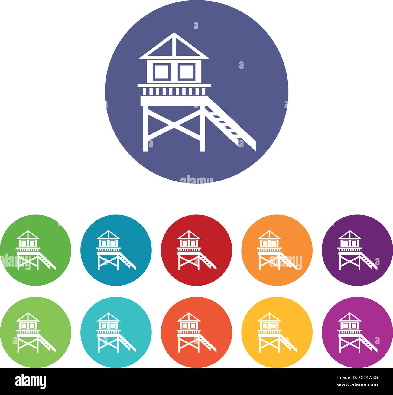 Stilt house india or asia Stock Vector Images - Alamy