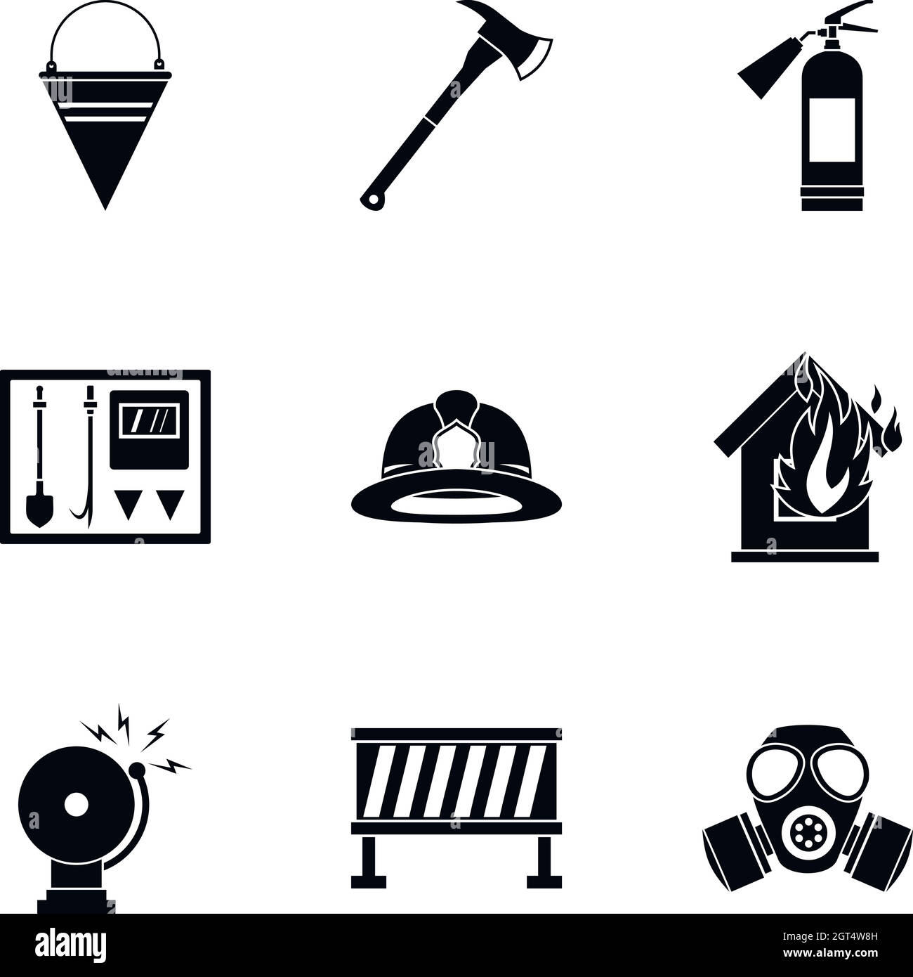 Fire icons set, simple style Stock Vector Image & Art - Alamy