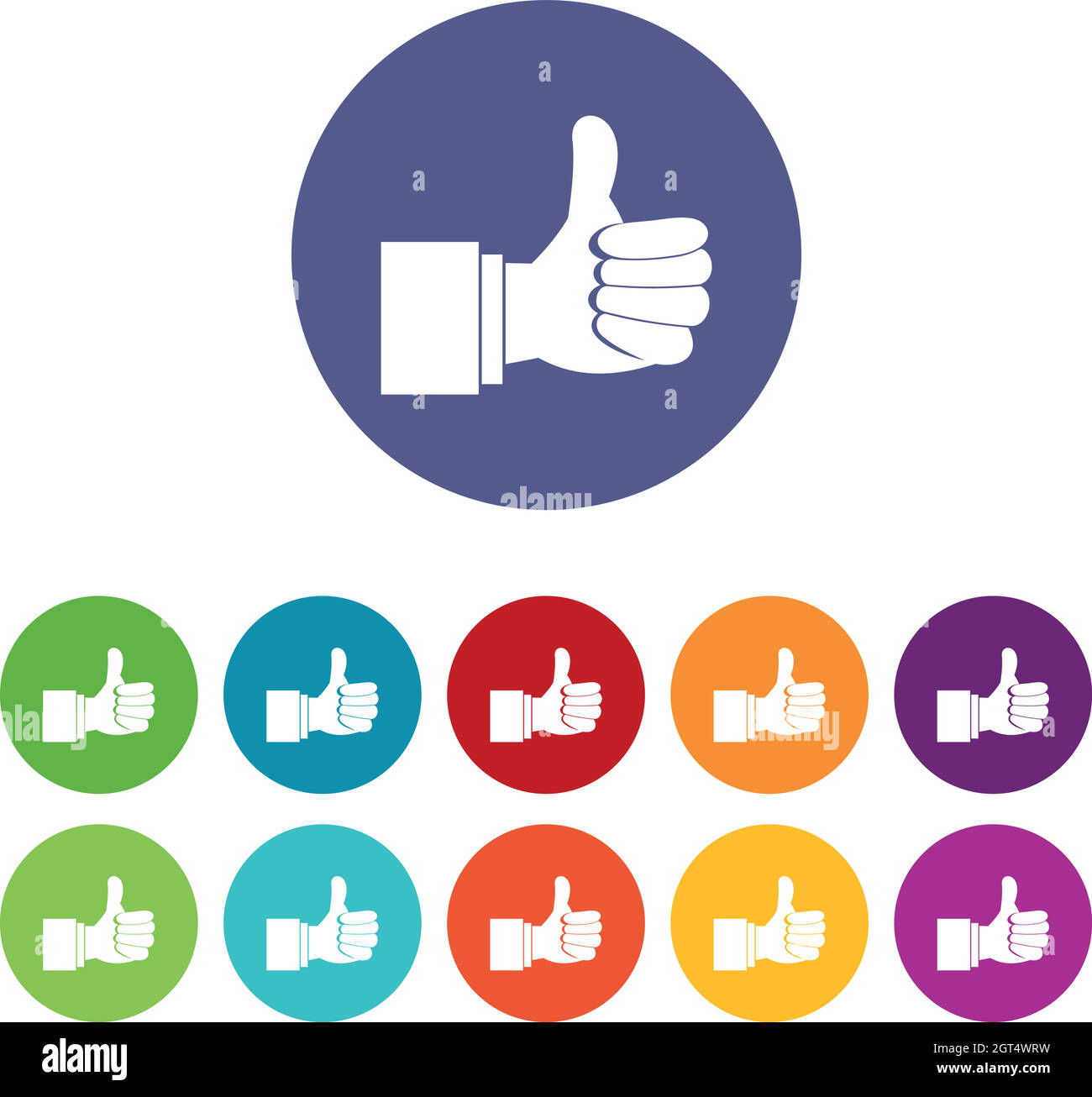 Thumb up gesture set icons Stock Vector Image & Art - Alamy