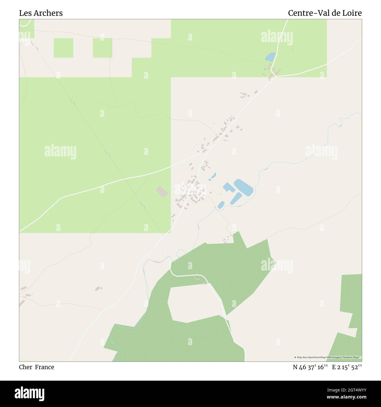 Les Archers, Cher, France, Centre-Val de Loire, N 46 37' 16'', E 2 15 ...