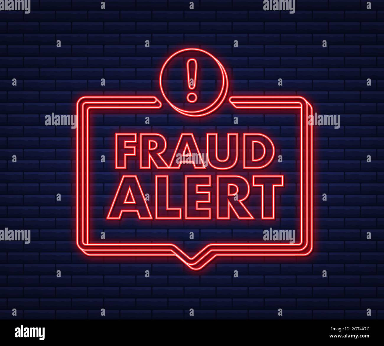 Fraud alert. Neon icon. Security Audit, Virus Scanning, Cleaning ...