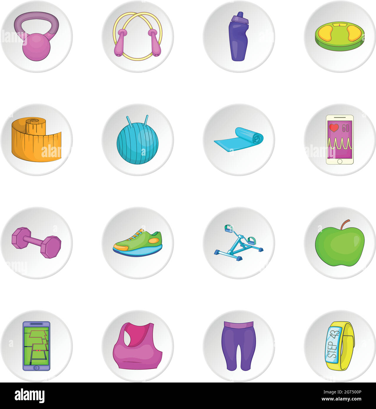Healthy lifestyle set icons Stock Vector Images - Alamy