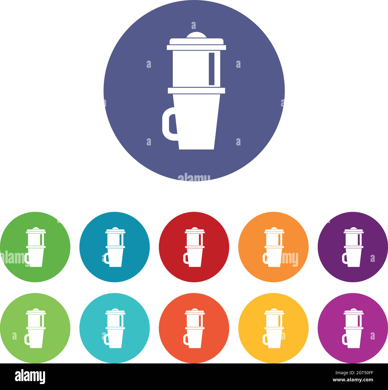 Mug for coffee set icons Stock Vector Image & Art - Alamy