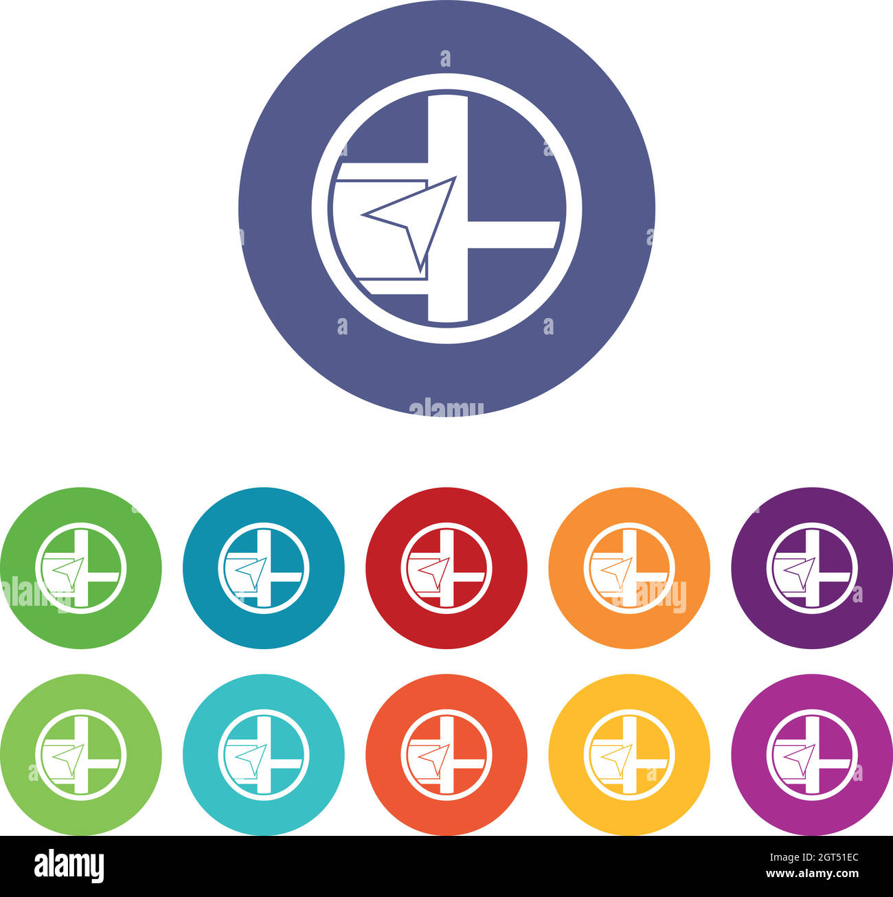 Map navigation set icons Stock Vector Image & Art - Alamy