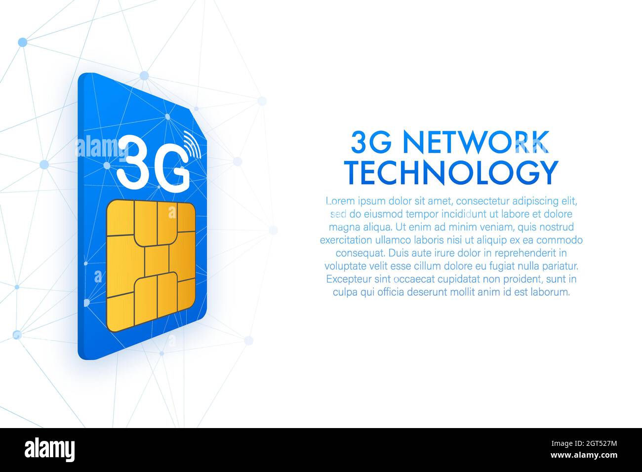 3G Sim Card. Isometric view. Mobile telecommunications technology ...