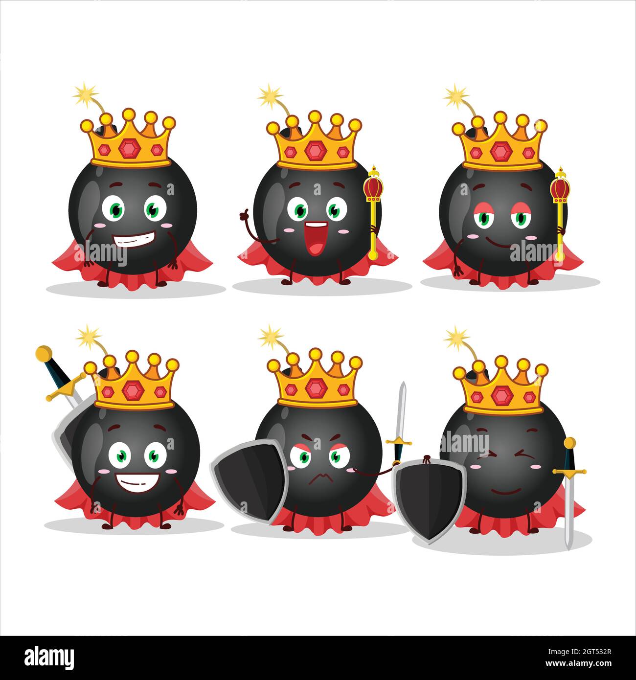 A Charismatic King bomb explosive firecracker cartoon character wearing ...