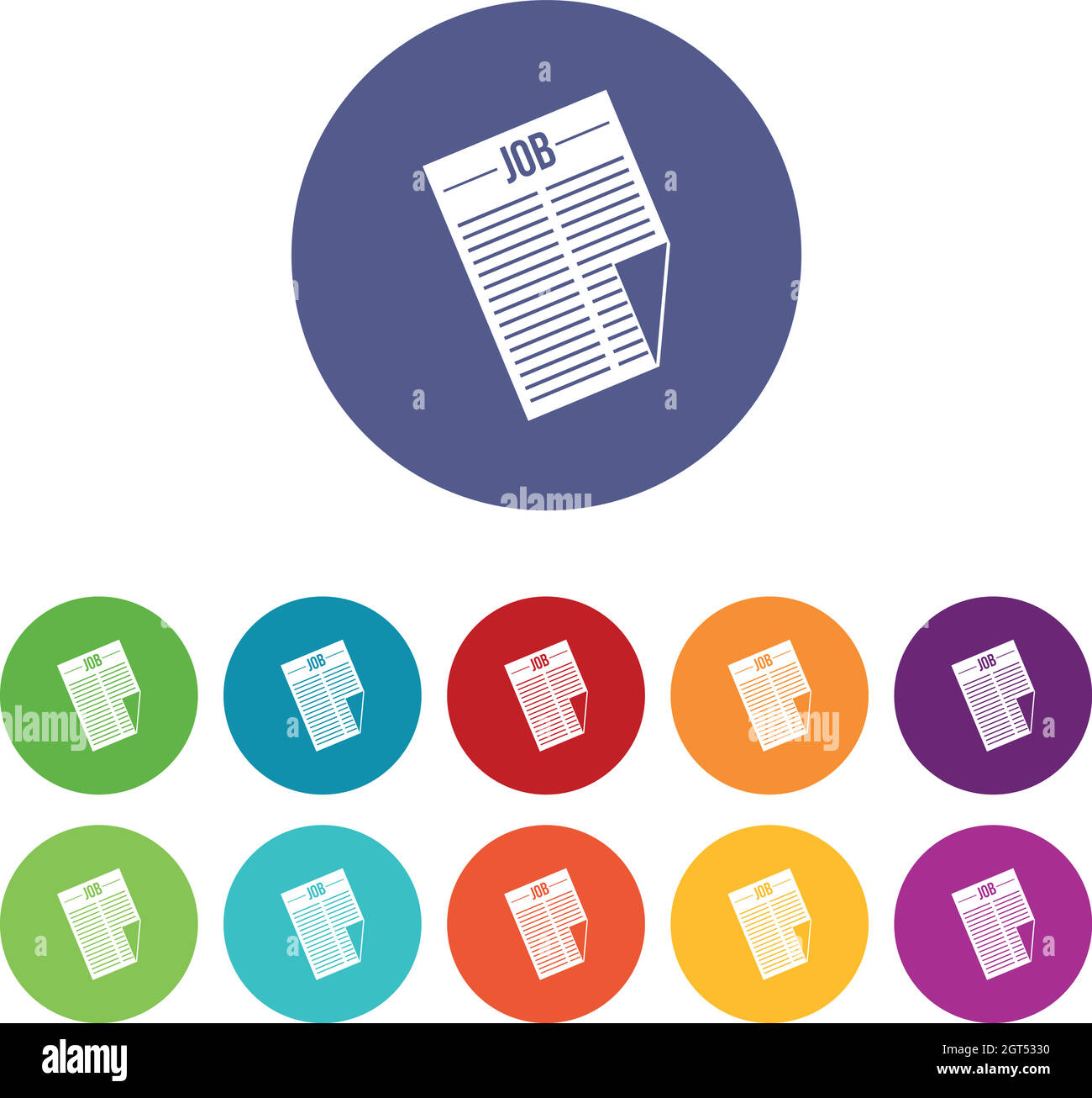 Newspaper with the headline Job set icons Stock Vector Image & Art - Alamy