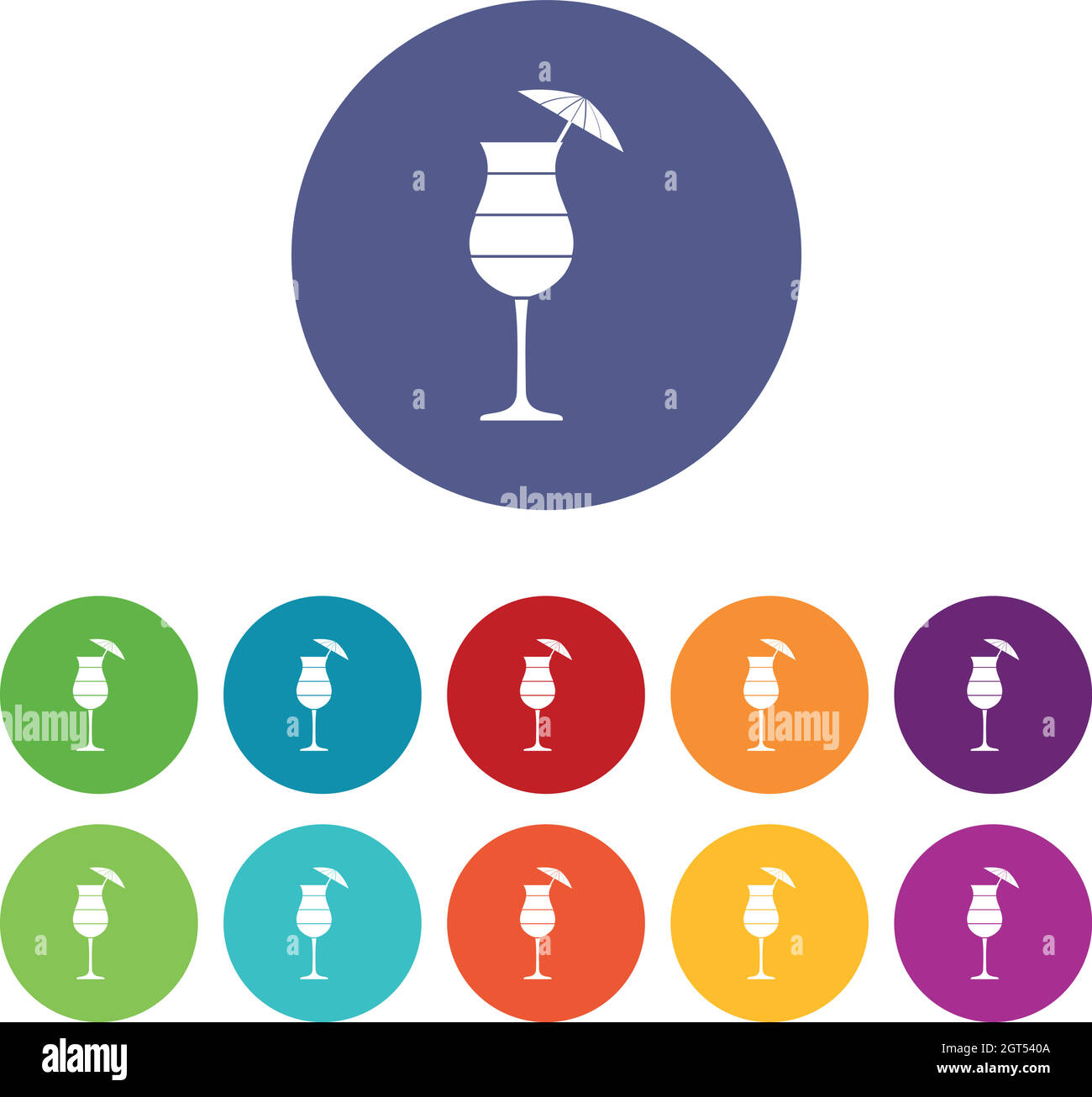 Drink umbrella isolated Stock Vector Images - Alamy
