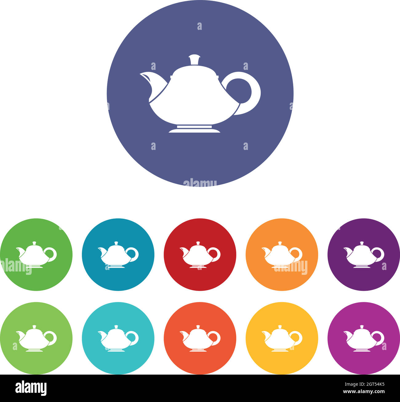 Tea collection cup teapot Stock Vector Images - Alamy