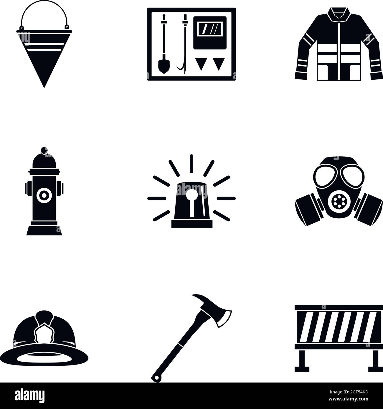 Protection from fire icons set, simple style Stock Vector Image & Art ...